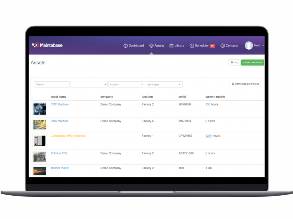 Asset Profiling - Maintabase
