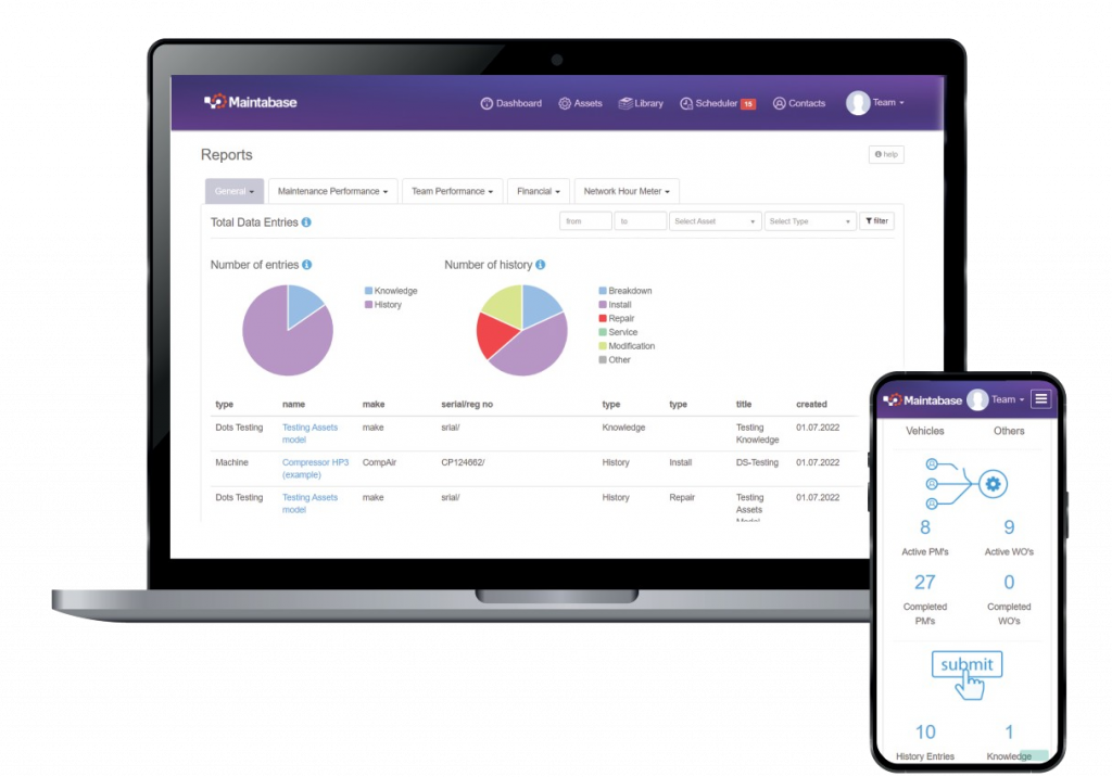 Maintabase - Online Machine Maintenance Software